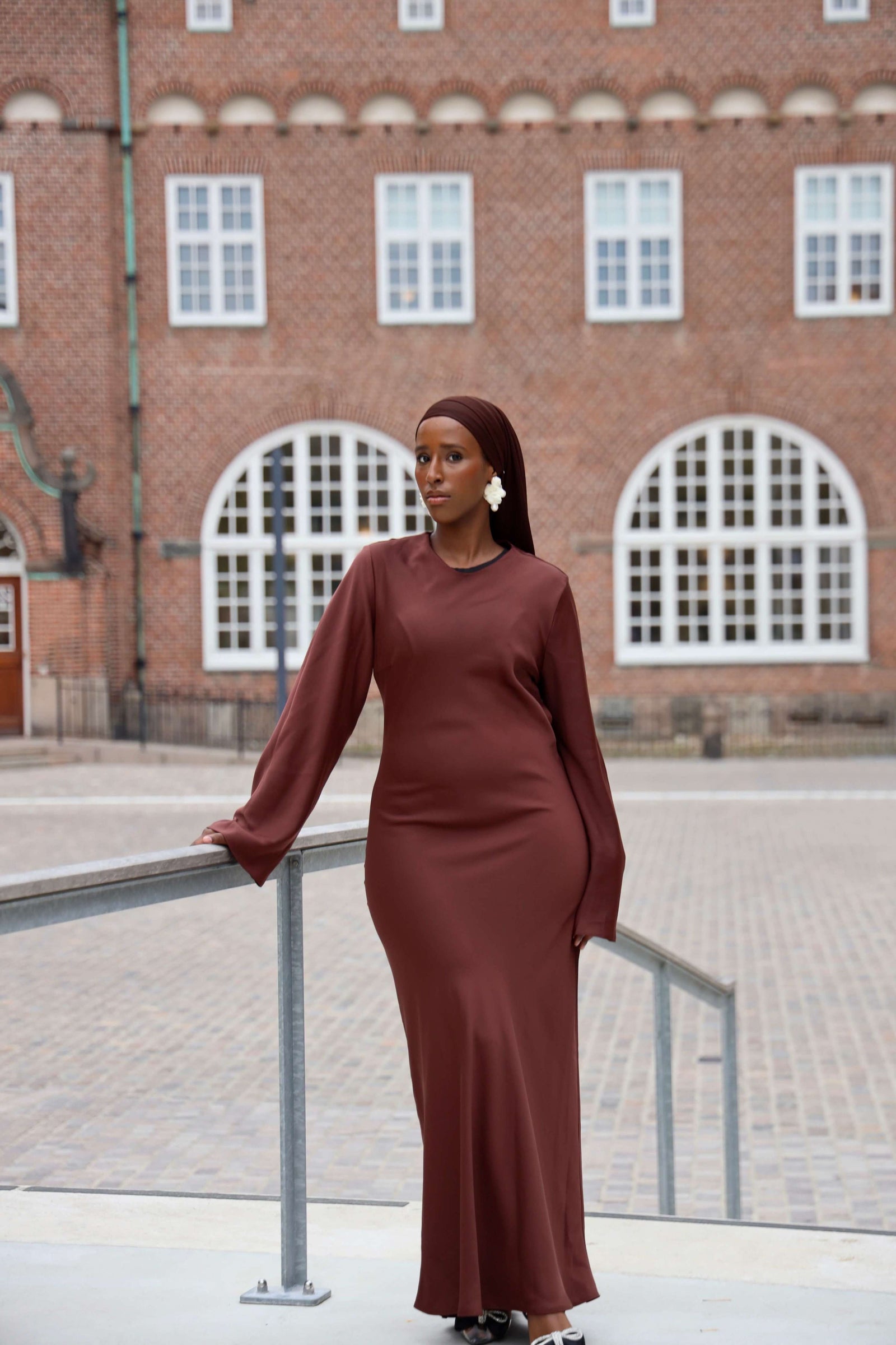 Flowy Satin Dress | Elegant Modest Wear | NU-Modest